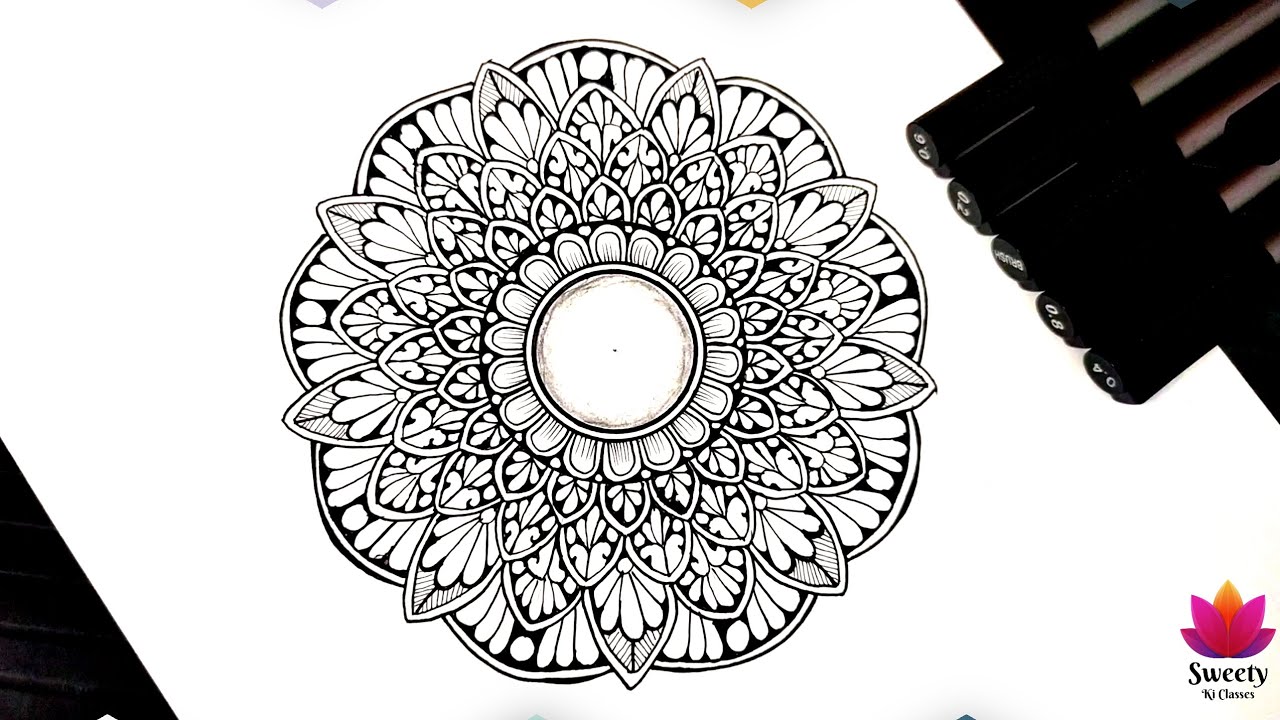 Very easy and attractive mandala Art - YouTube