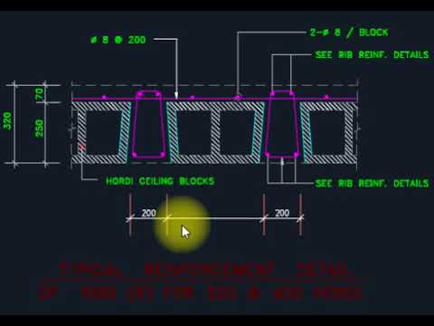 Civil Engineering - Hordy ceiling Block Sectional Details in English ...