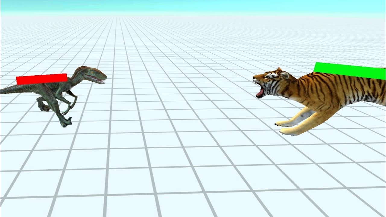 Tiger vs Dinosaur fight | Animal Revolt battle simulator | - YouTube
