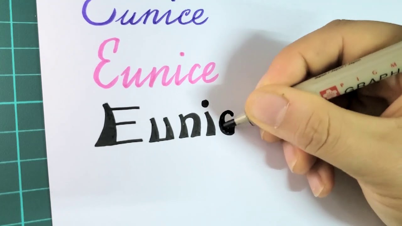 How to write your English name Eunice in Chinese【Alice's Handwriting ...