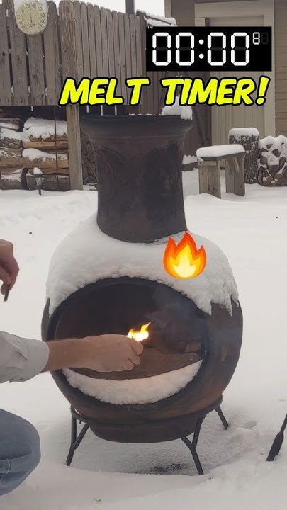 How fast will it melt?⏱️🔥 #timelapse #snow #campfire #oddlysatisfying ️ ...