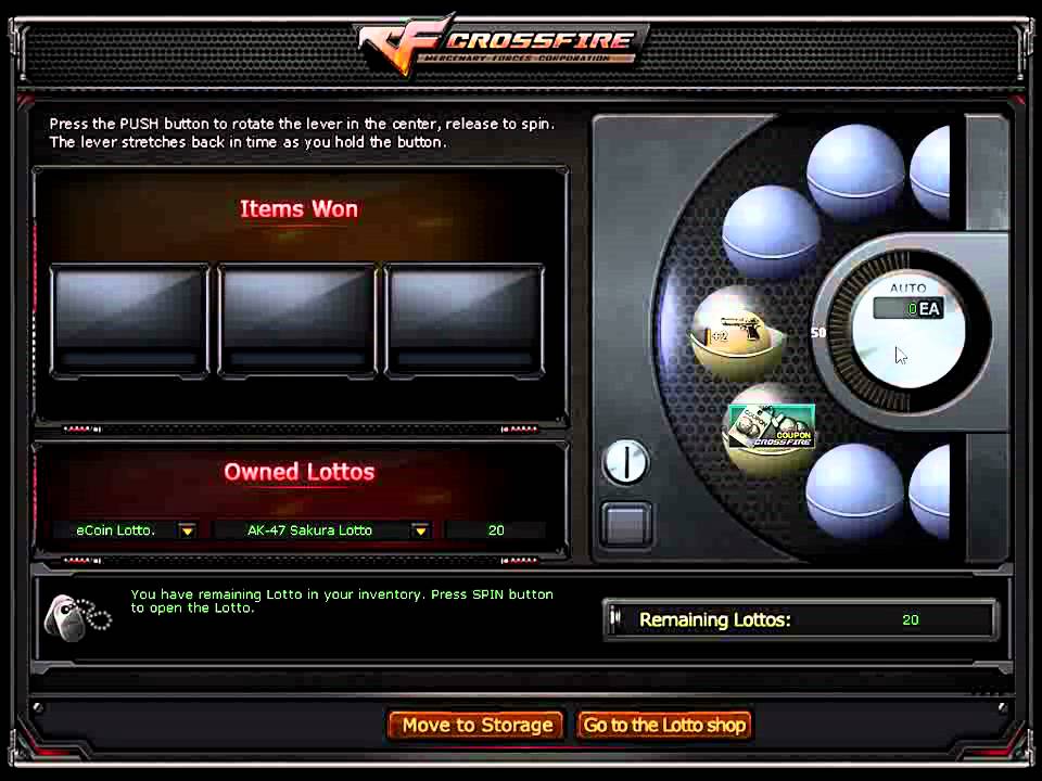 Crossfire ecoin mega lotto ak 47 sakura 2016 - YouTube
