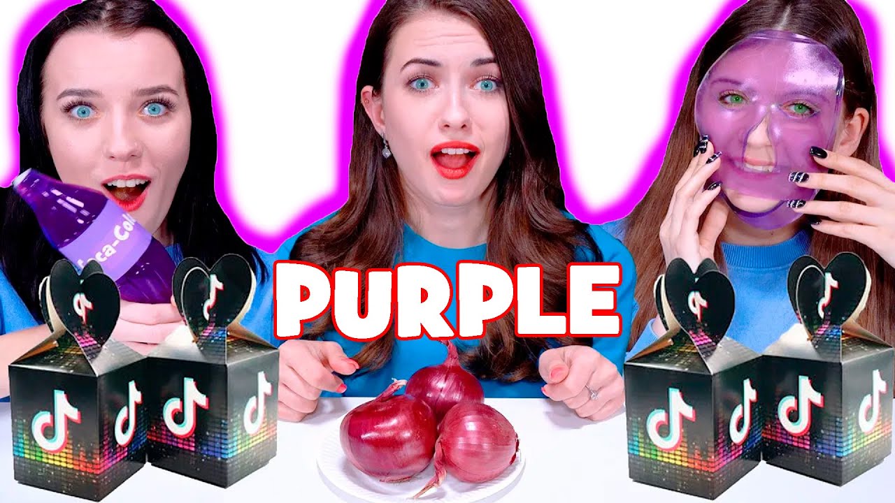ASMR Candy Race Purple Jelly Gummy Food Eating Full Video - YouTube