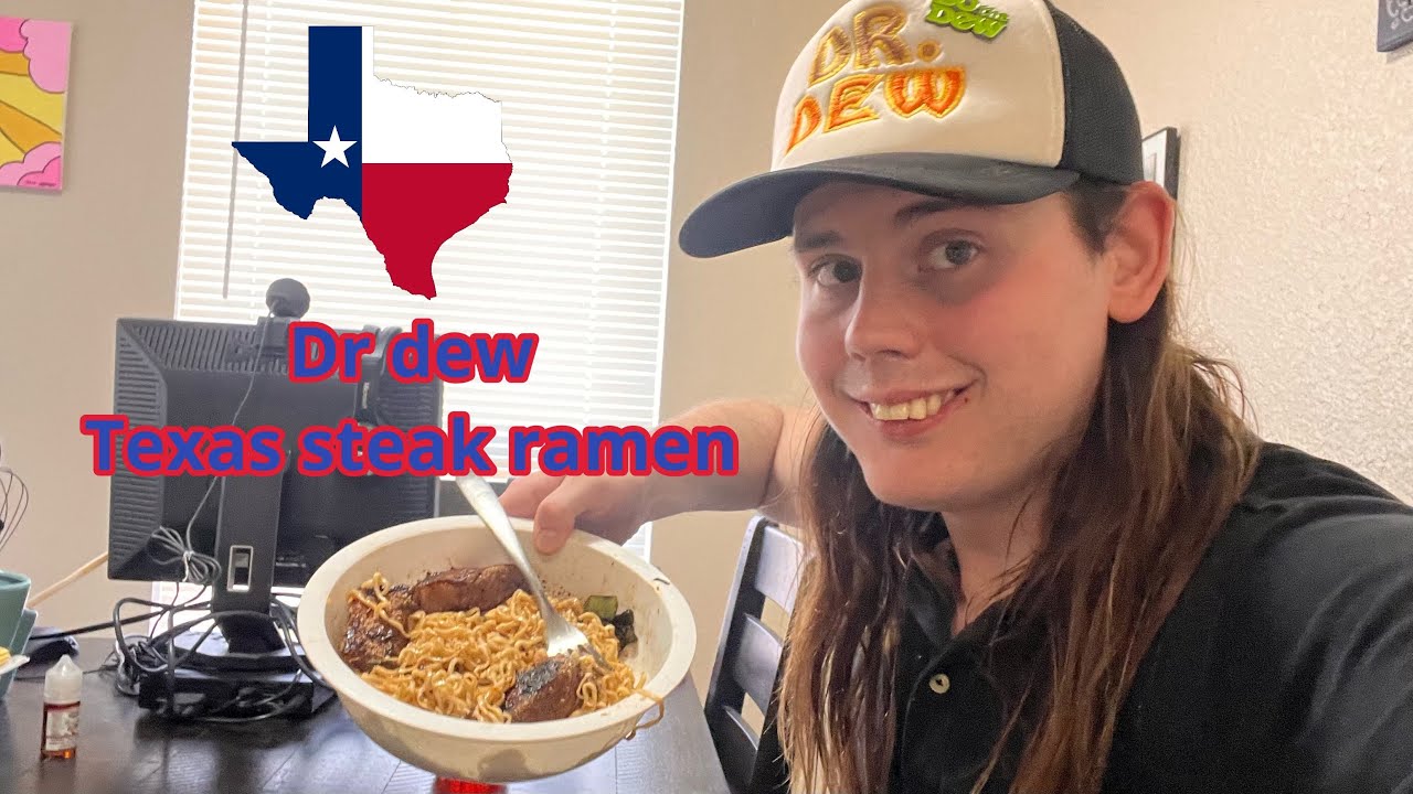 Dr dew Texas steak ramen (new year special) - YouTube