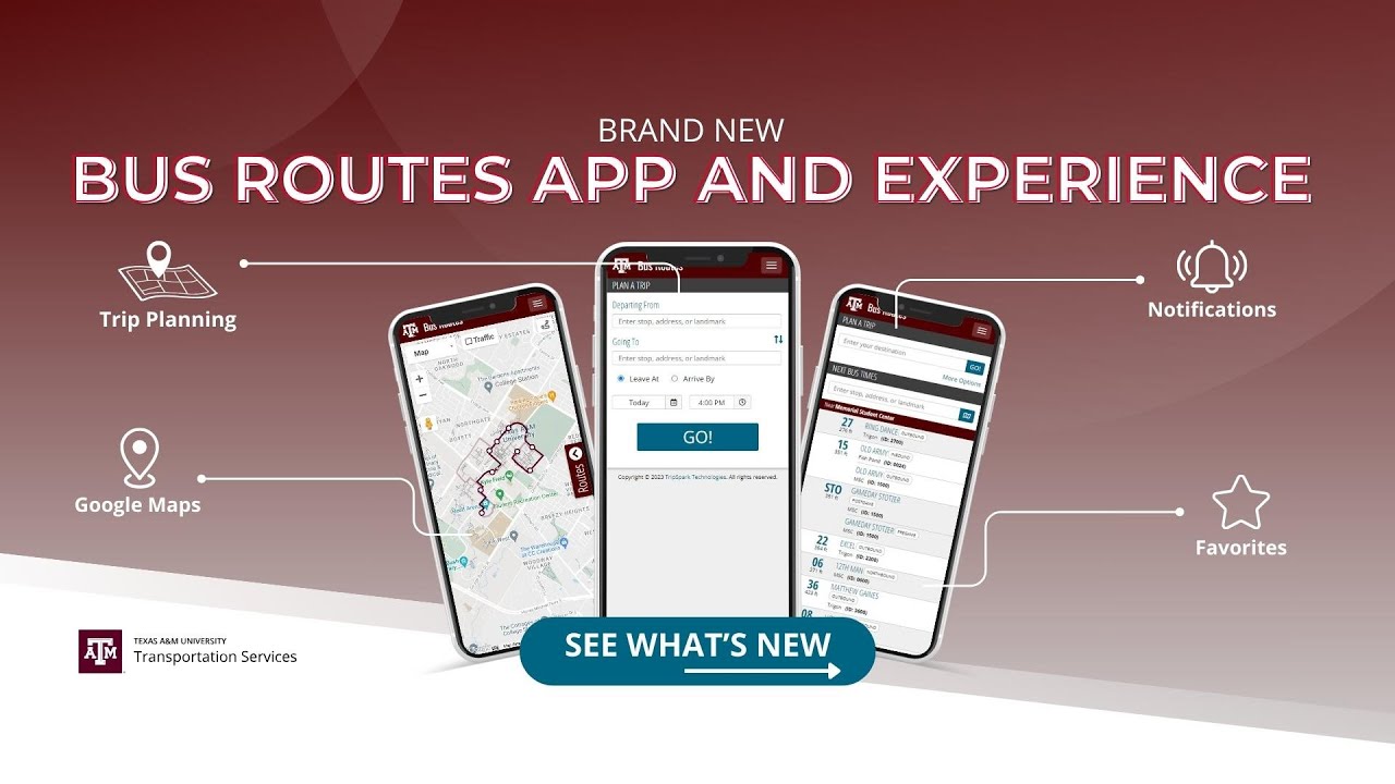 Bus Routes New Features | Texas A&M Transportation Services - YouTube