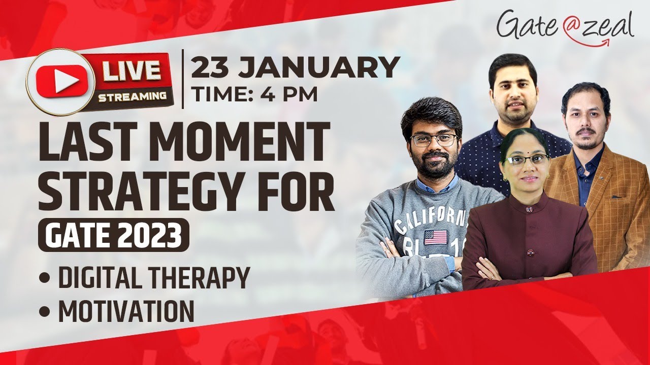 Last moment Strategy for Gate 2023 | Digital Therapy | Gate Motivation ...