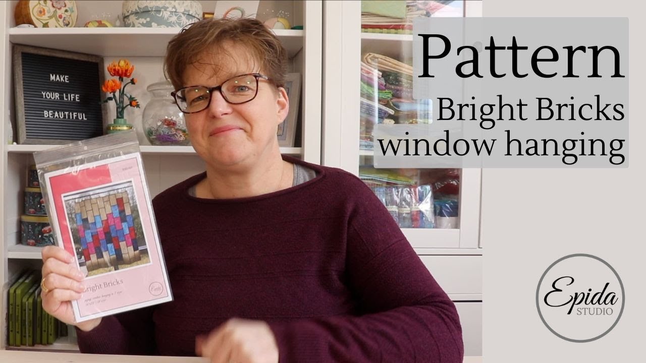 Bright Bricks patchwork window hanging pattern - YouTube