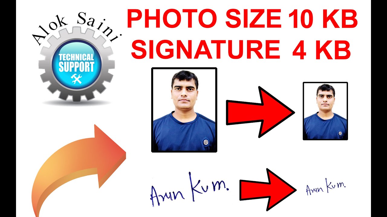 How to reduce size photo and sign less than 10 kb - YouTube