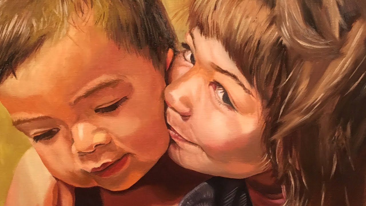 Sisterly Love : Time Lapse Oil Painting by Jamie Belton - YouTube