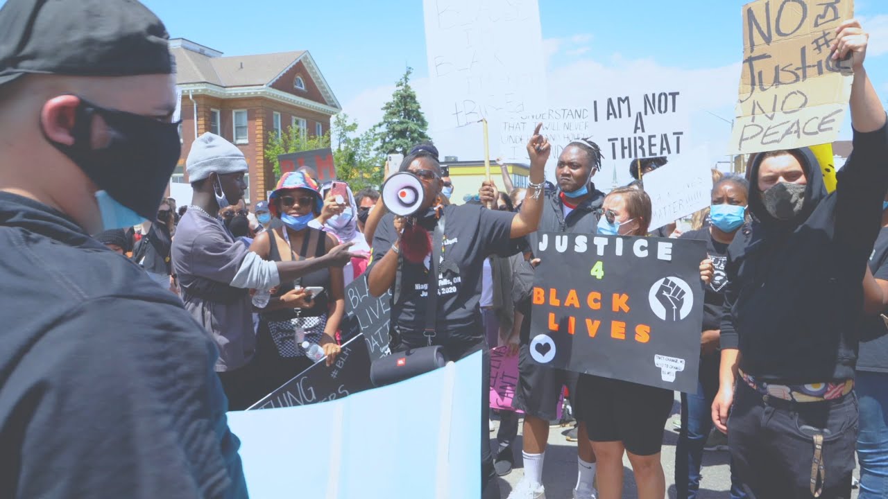 #JUSTICE4BLACKLIVES Protest Niagara Falls ON June 6th 2020 - YouTube