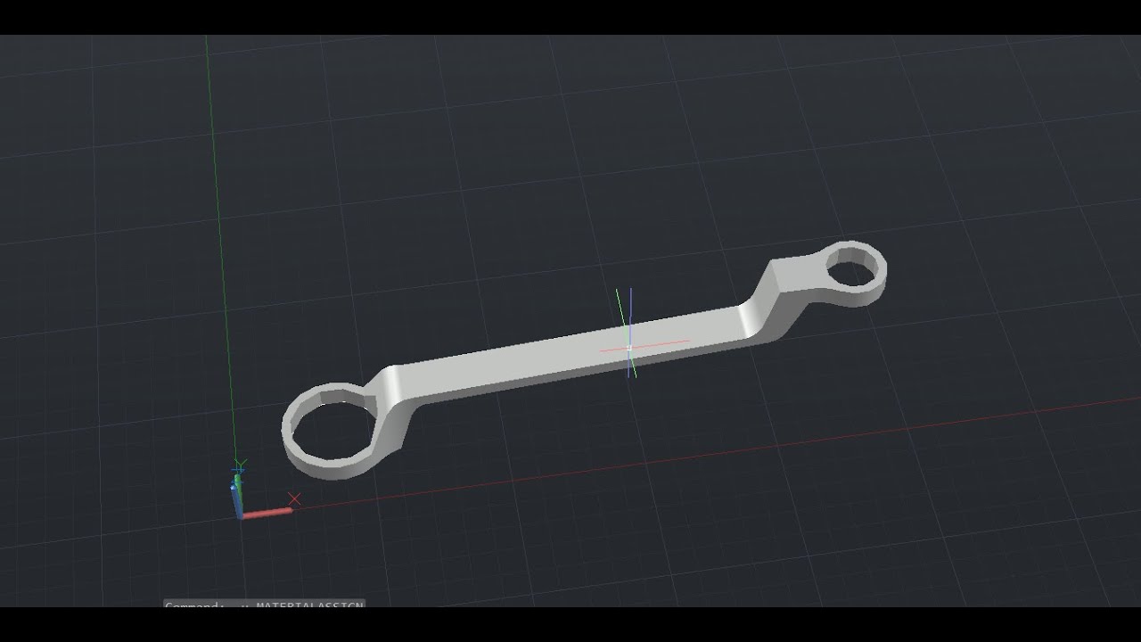 AutoCAD 2020 3D Practice Drawing: Spanner - YouTube