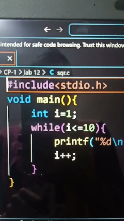 Square Of The Number Using While Loop In C Programming Cprogramming Coding Youtube