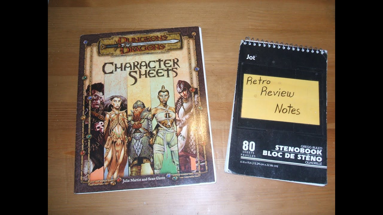 Retro Review - D&D 3rd Edition Character Sheets - YouTube