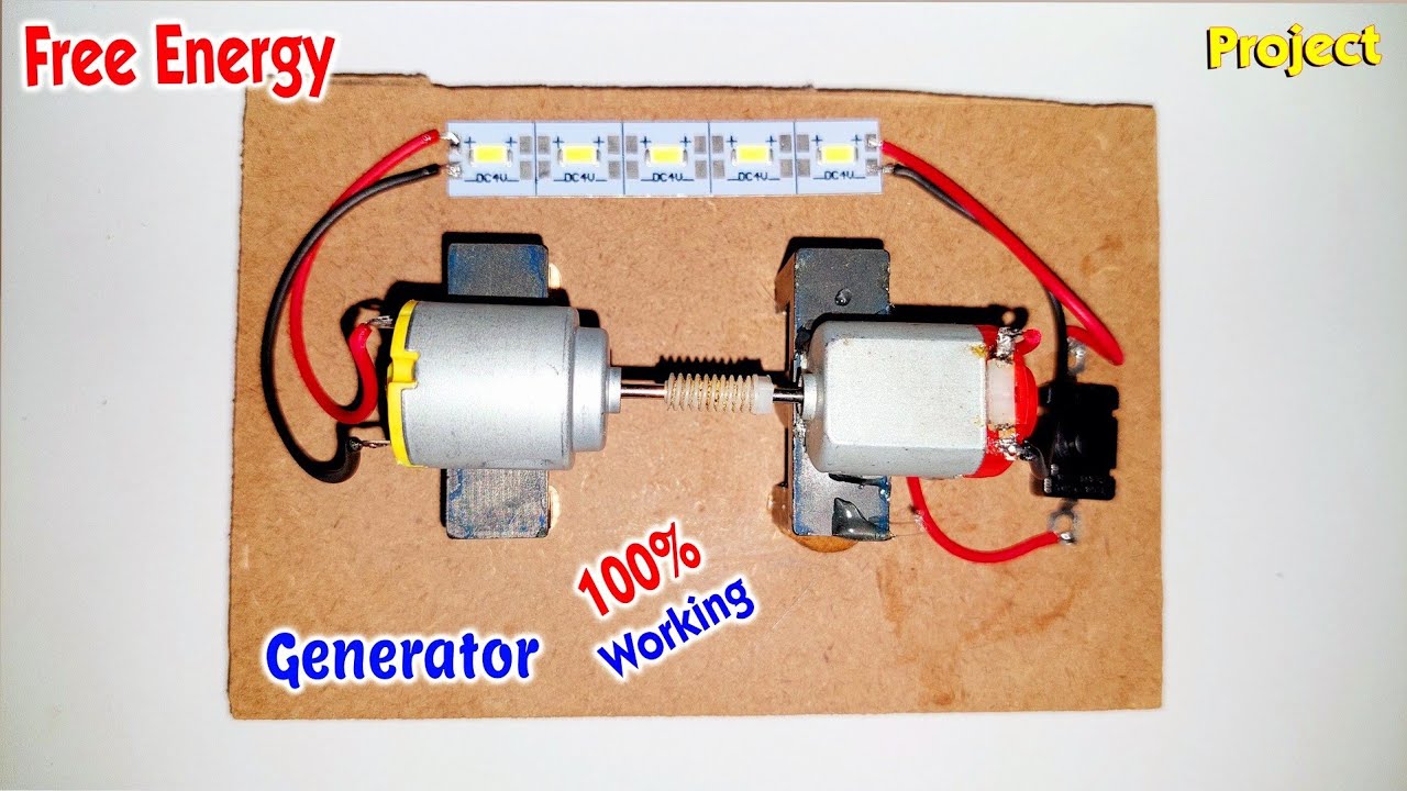 How To Make Generator Free Energy With Motor 100% Electricity | Project ...