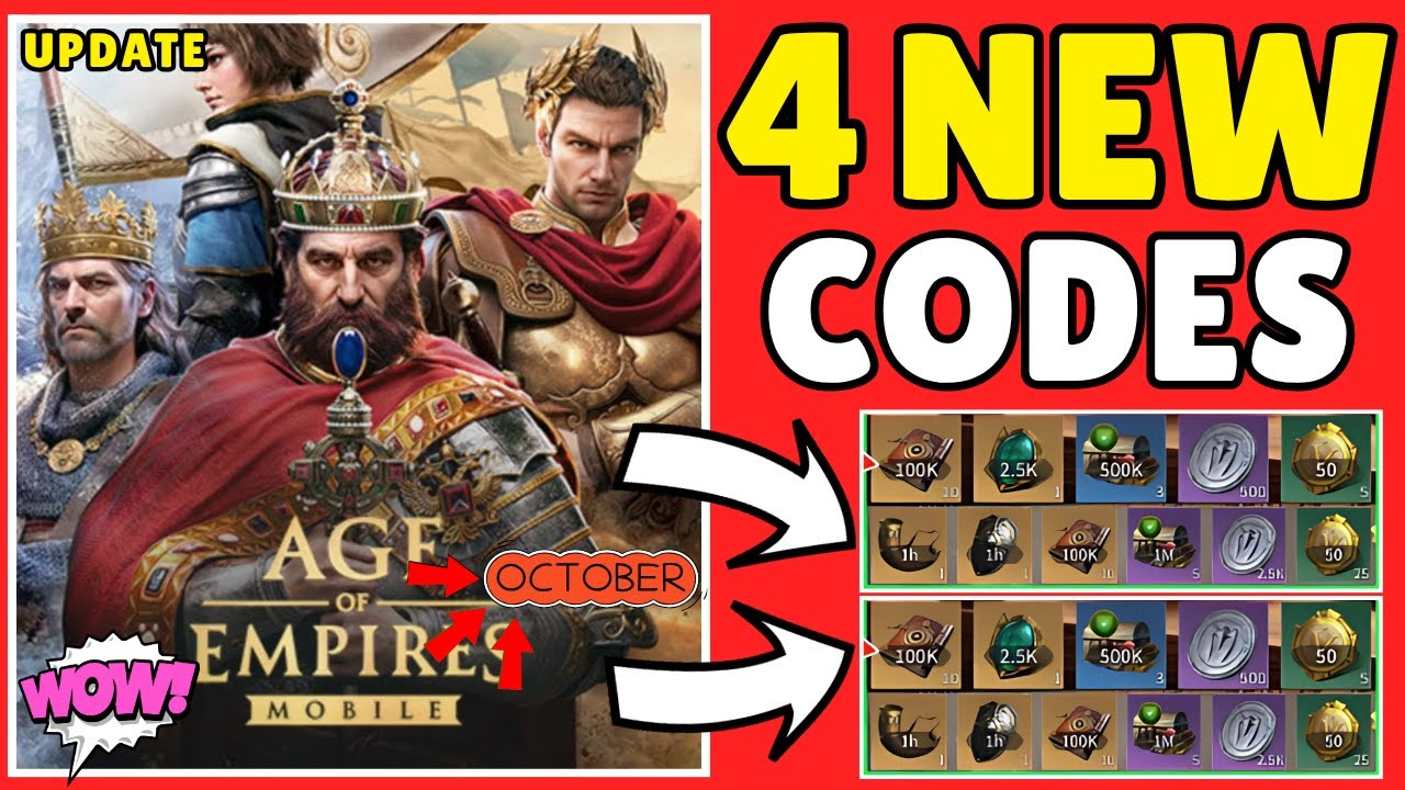 ☑️OCTOBER🎉CODES AGE OF EMPIRES MOBILE CODES OCTOBER 2025 || AGE OF ...