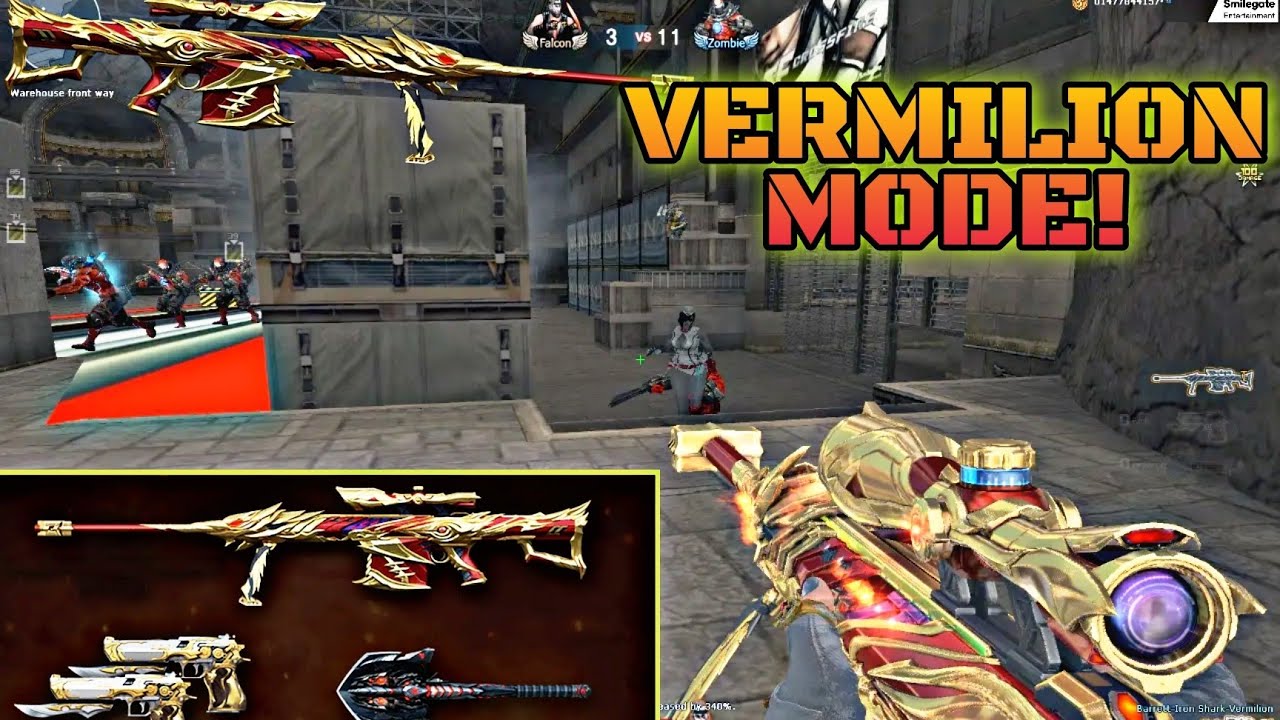NEW VIP! Barrett M82A1-Iron Shark Vermillion (Game Play) HMX |CrossFire ...