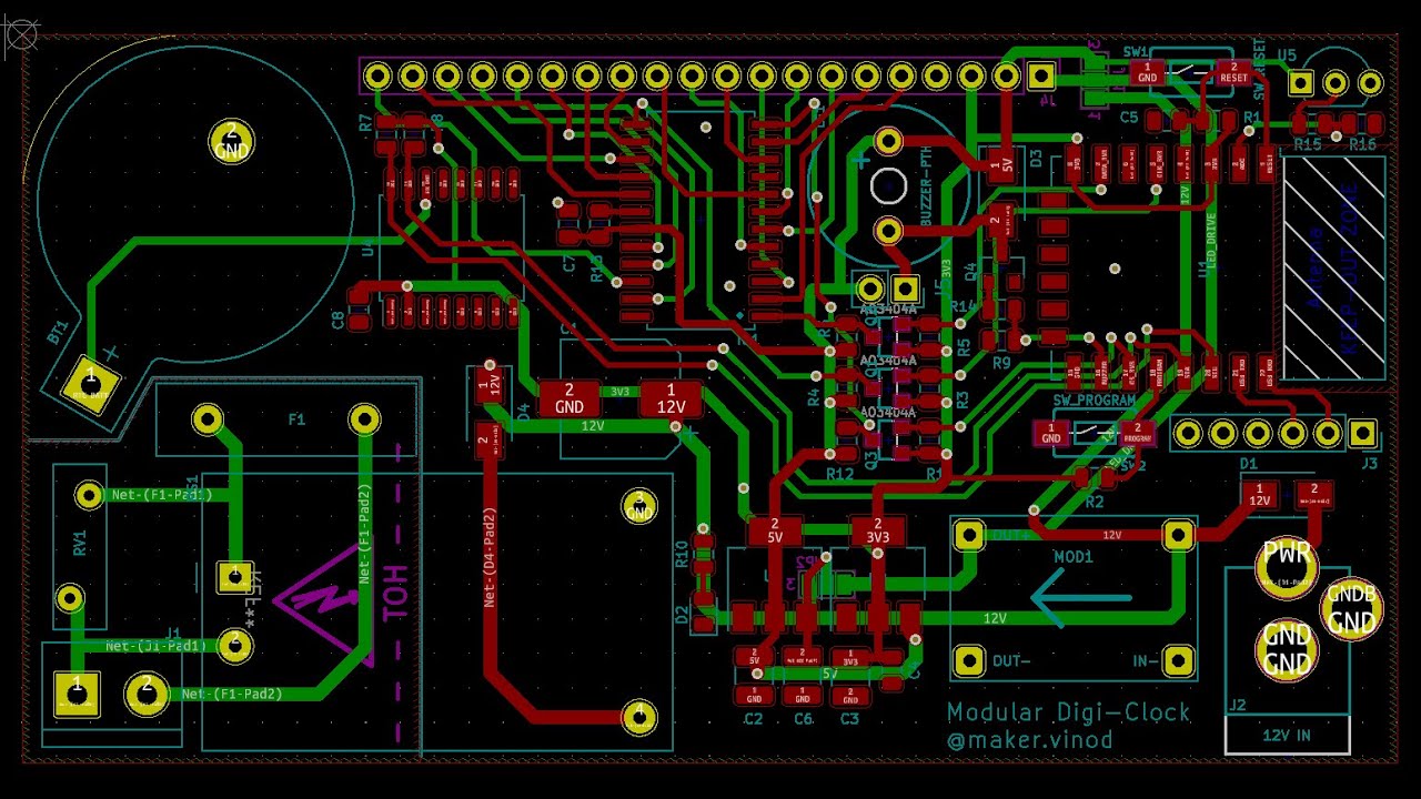 PCB Design Timelapse - Modular Digi-Clock - YouTube