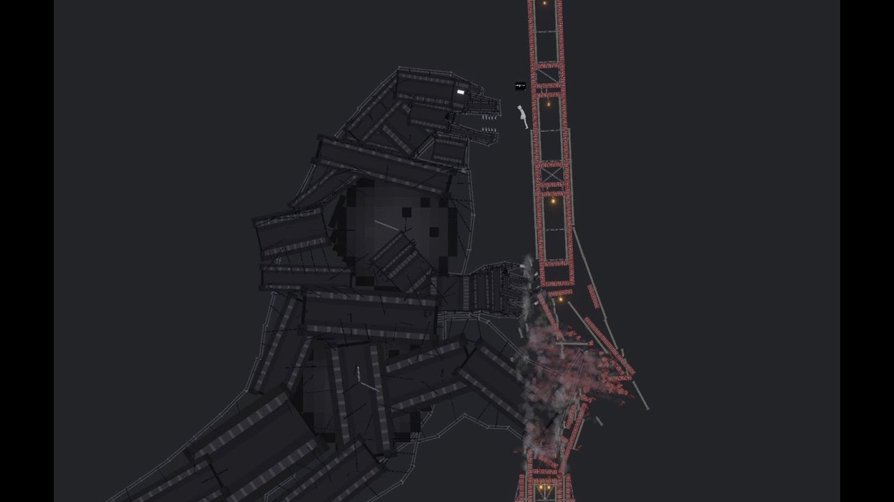 Godzilla Is Destroying Brick Buildings In People Playground - YouTube