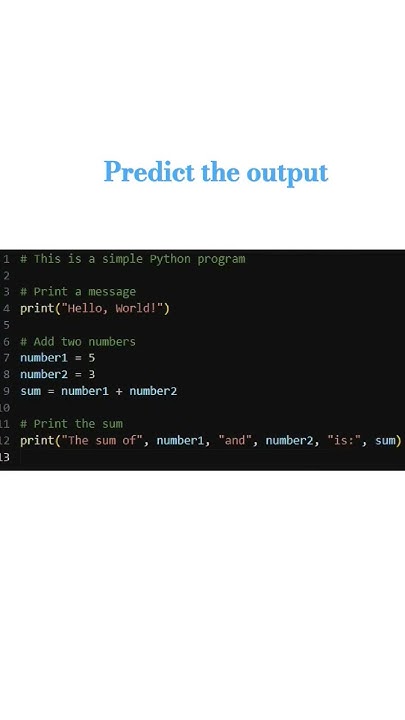 Comment the output #code #programming #programminglanguage #python #java - YouTube