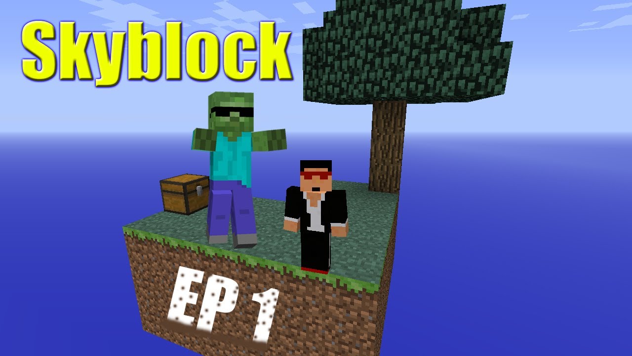 Minecraft: Skyblock - Episode 1: ZOMBIE ATTACK! - YouTube