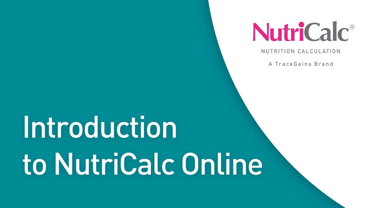 Introduction To NutriCalc - The Original Nutrition Calculation Software ...