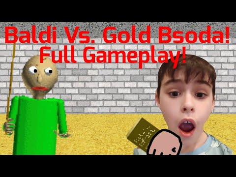Playing Baldi's Basics With Rare GOLD BSODA! - YouTube