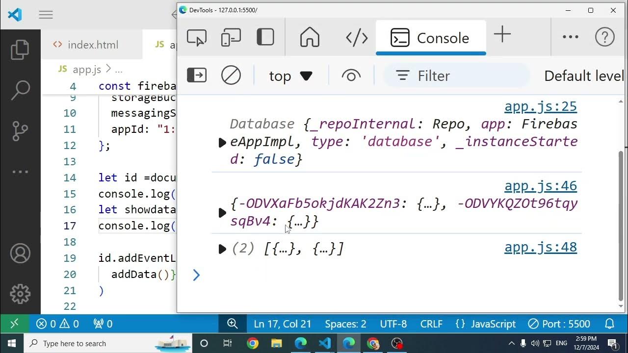 firebase import with module base and configuration firebase databases part 2 - YouTube