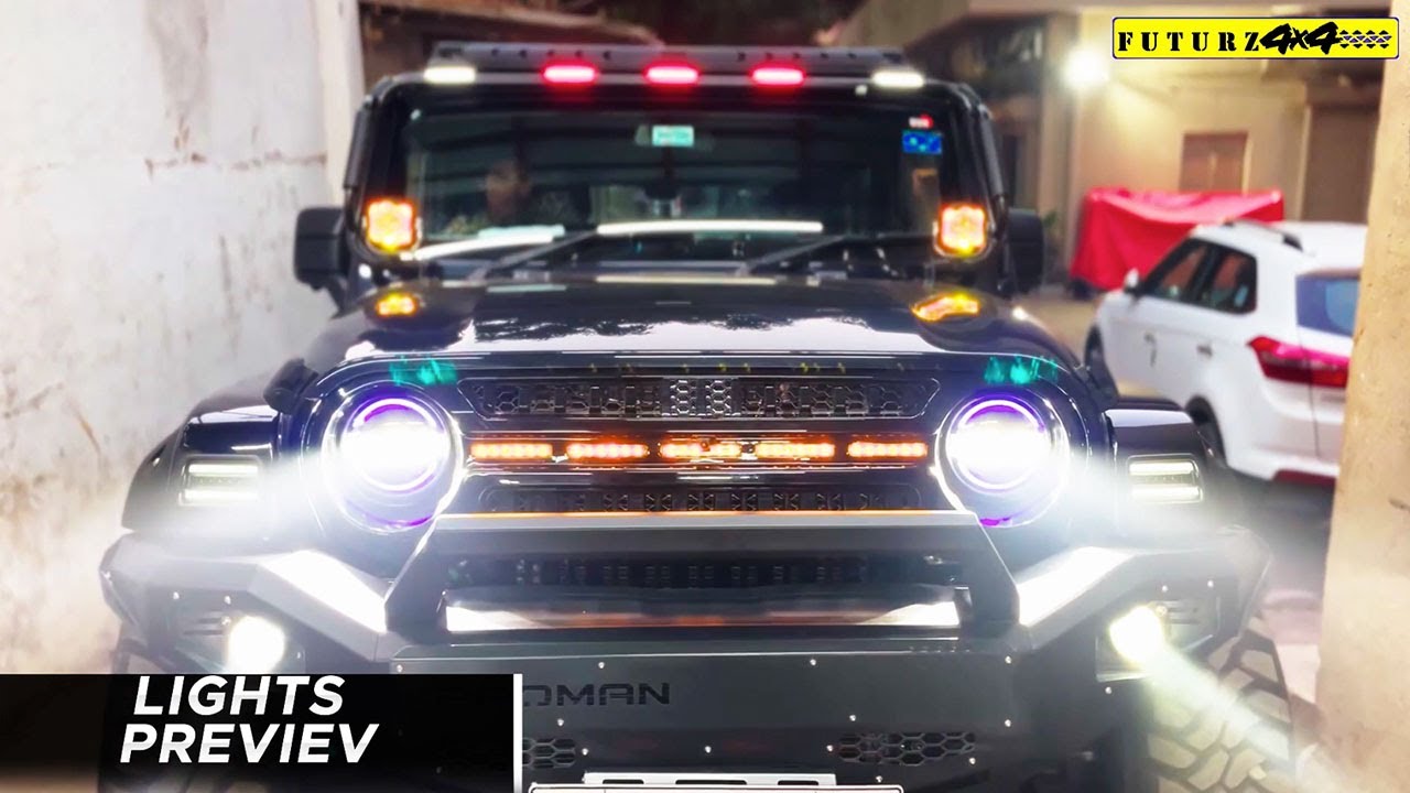 No.1 Black Thar Customization lighting -@Futurz4x4‬ | 2024 New ...