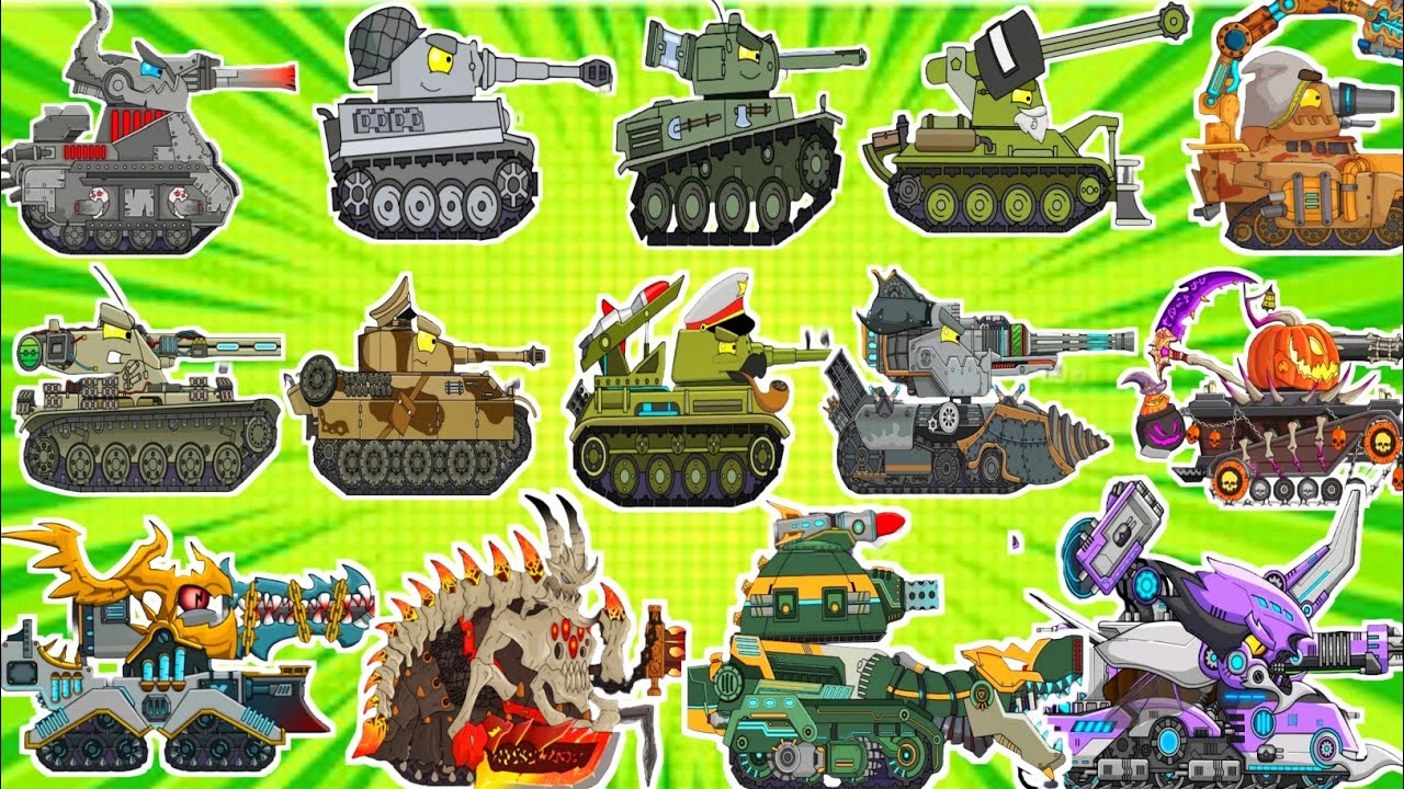 TANK COMBAT ; ALL TANK UNLOCK AND UPGRADED TANKOZILLA,DORA,VENUMLET ...