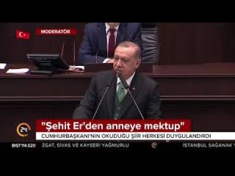 Cumhurbaşkanı Erdoğan'ın okuduğu \
