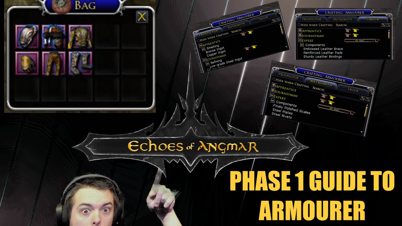 Echoes of Angmar - Phase 1 Armourer crafting tutorial and leveling guide - YouTube