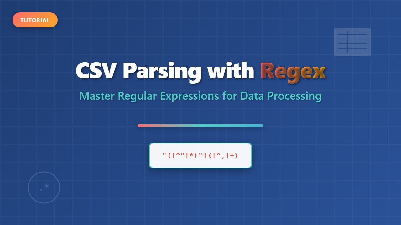 CSV Parsing with Regex: Capabilities & Limitations for Beginners - YouTube