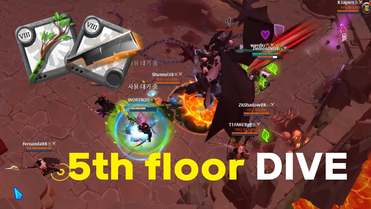 Albion online l 5th floor dungeon DIVE l Great nature&Carving sword l ...