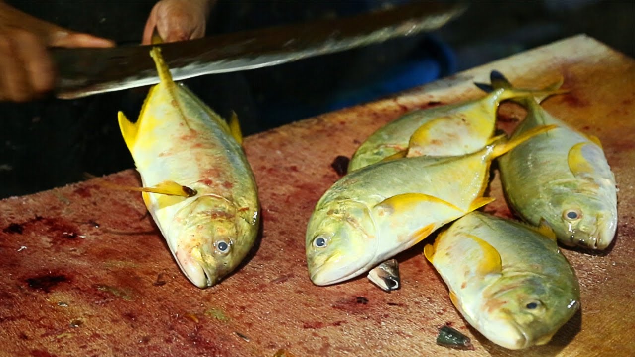Yellowfin Trevally Fish Cutting | FISH CUTTERMAN - YouTube