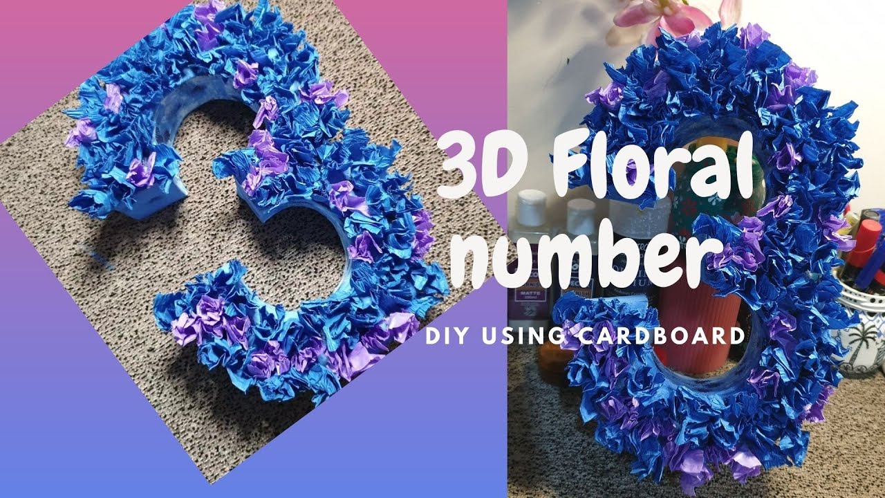DIY Number 3 | How to make Number 3 with Cardboard | Birthday ...
