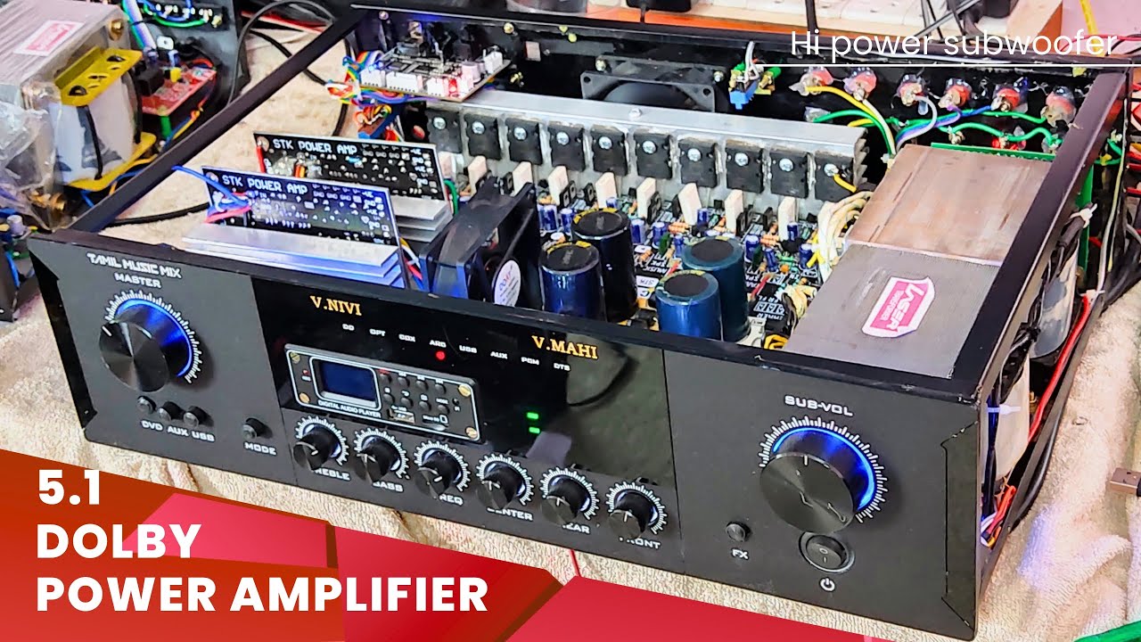 5.1 DIGITAL + ANALOG POWER AMPLIFIERS 350W RMS SUBWOOFER OUTPUT / DUAL ...