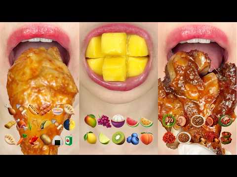 asmr DANGBEE 1HOUR EMOJI FOOD CHALLENGE TIKTOK COMPILATION 1시간 틱톡 이모지 먹방 모음 eating sounds