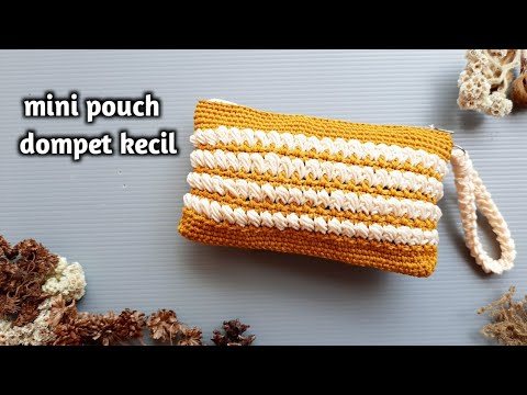 dompet rajut motif terbaru || crochet easy pouch pattern - YouTube