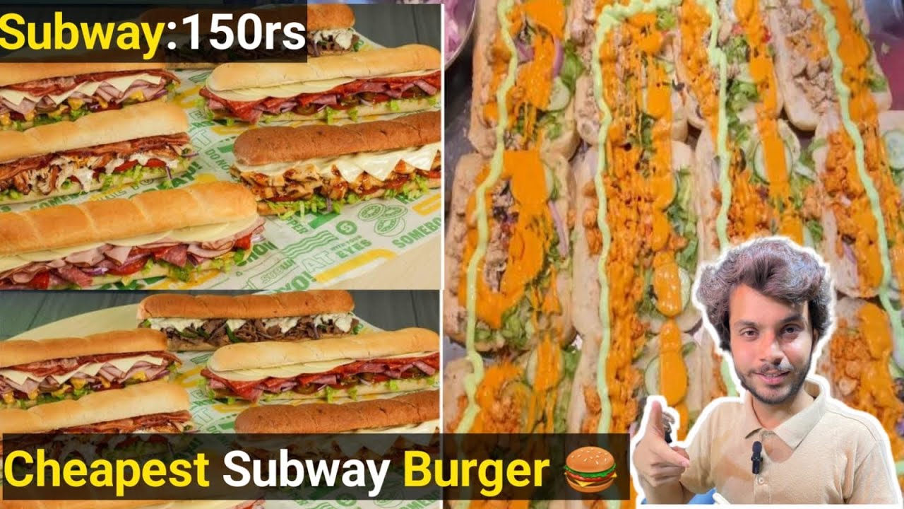 Cheapest And Famous Subway Burger | Liaquatabad | Food Street Karachi ...
