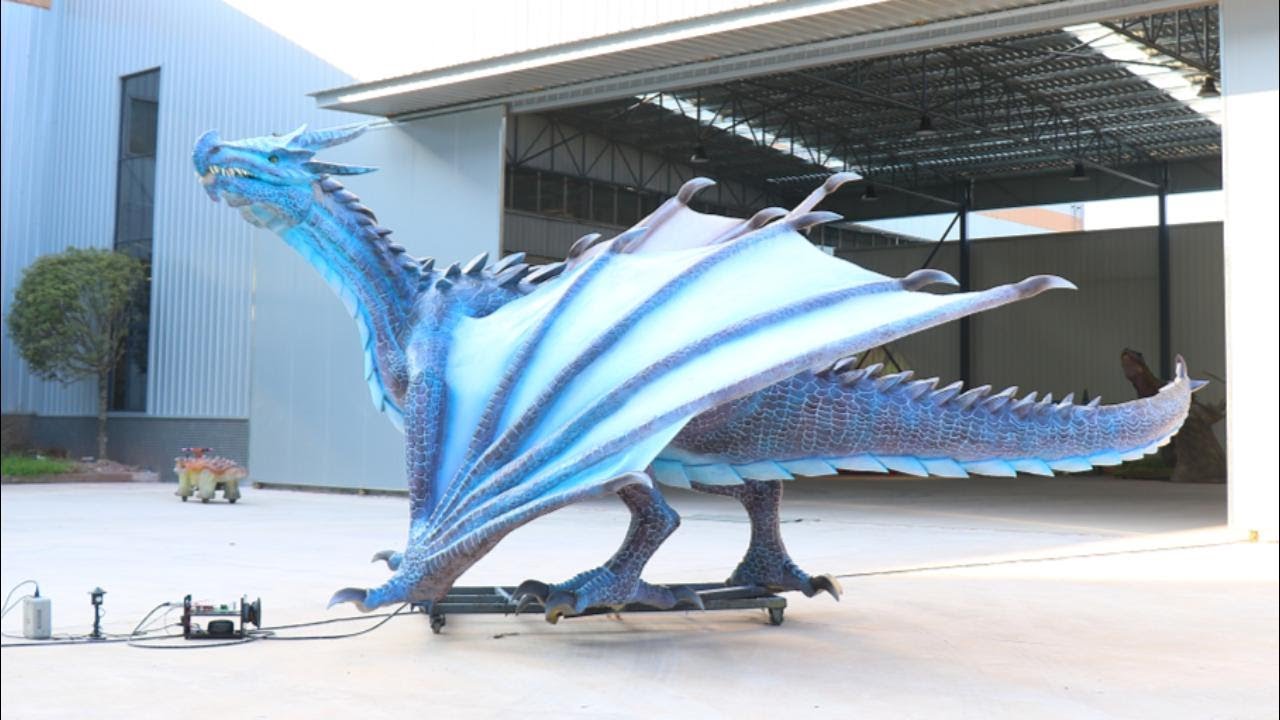 Animatronic Western Dragon Sculpture - YouTube