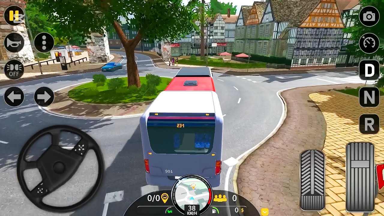 Bus Simulator Driving Gameplay | Crazy Driving Bus Without Passengers ...