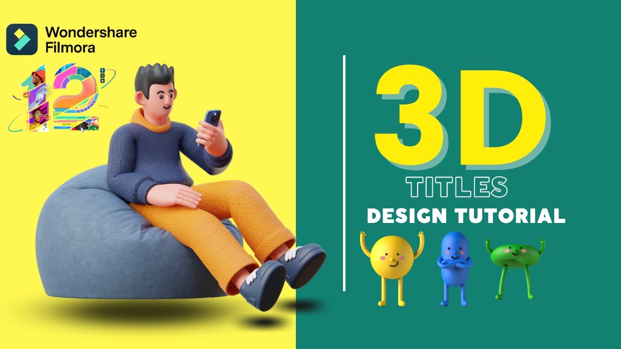 How to Create 3D Text Title In Filmora 12 - YouTube