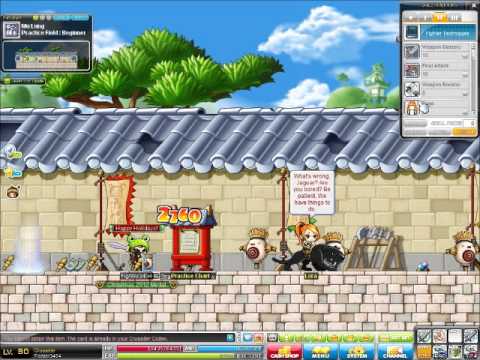 Maplestory 2nd Job Fighter Skills - YouTube