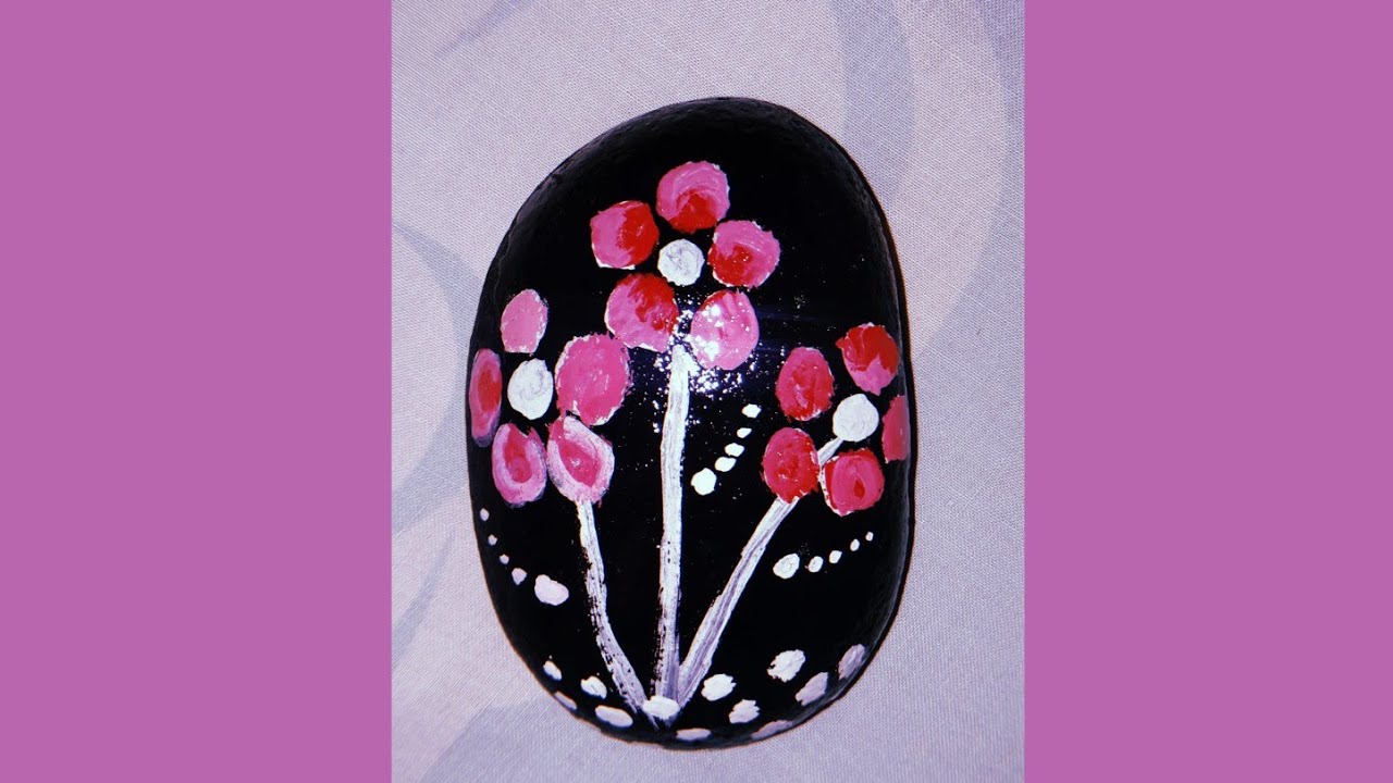 How to paint on stone step by step - YouTube