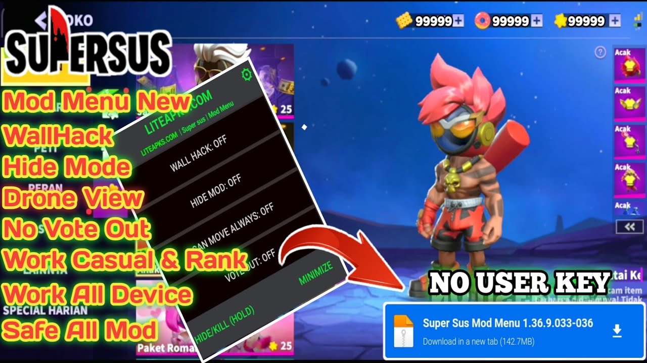 TERBARU !!! Super Sus Apk Mod Menu v1.36.9.033 | Super Sus Mod Apk ...