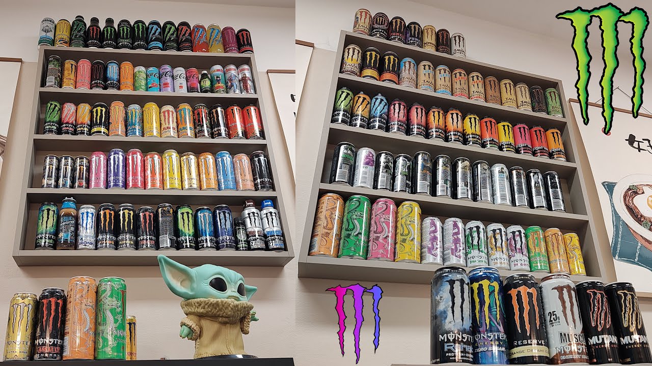 Monster Energy Drink Collector's Paradise!! 100+ Cans!! Asian Eat ...