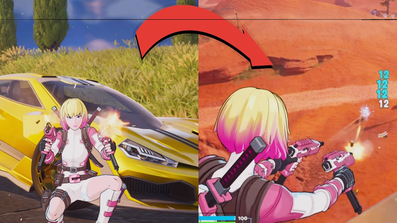 Fortnite Season 4 *Gwenpool's Mythic Dual Micro SMG's* - YouTube