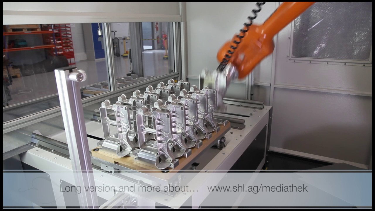 SHL AG - Automatisches Entgraten von Aluminiumbauteilen - YouTube