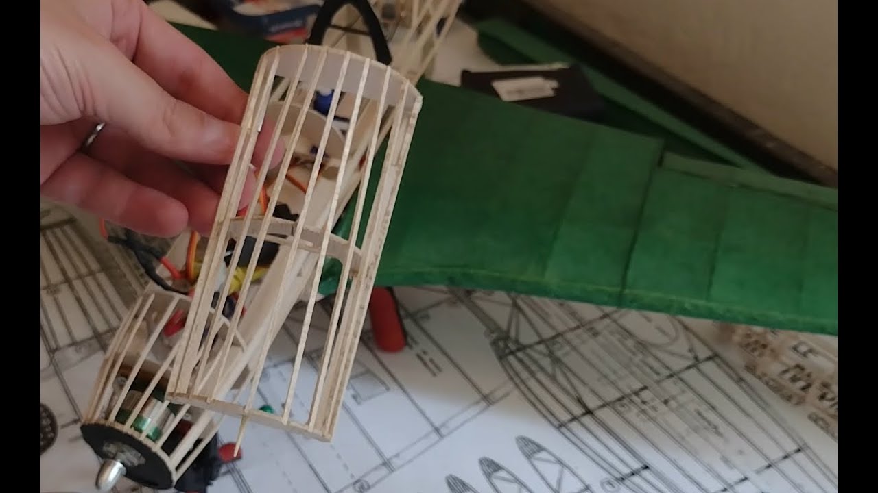 11 Balsa P51B RC Conversion Battery Hatch - YouTube