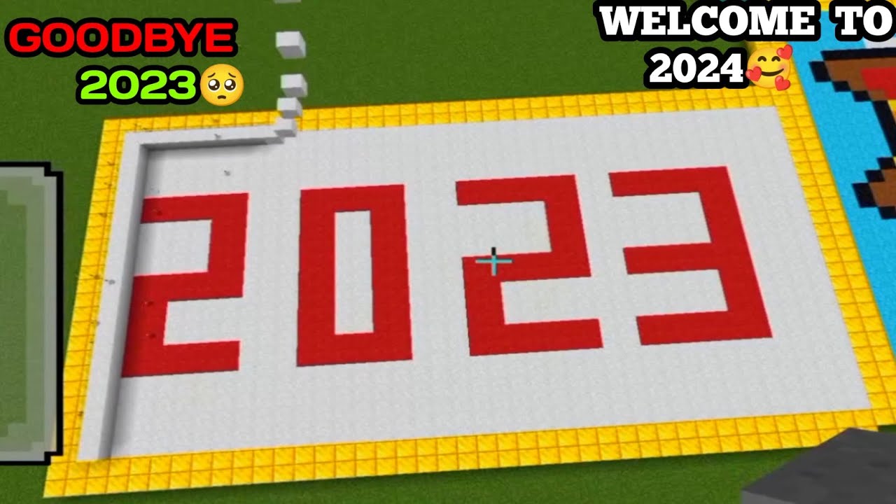 Minecraft: Goodbye 🥺 2023 - Welcome 🥰 to 2024. #minecraft / Minecraft ...